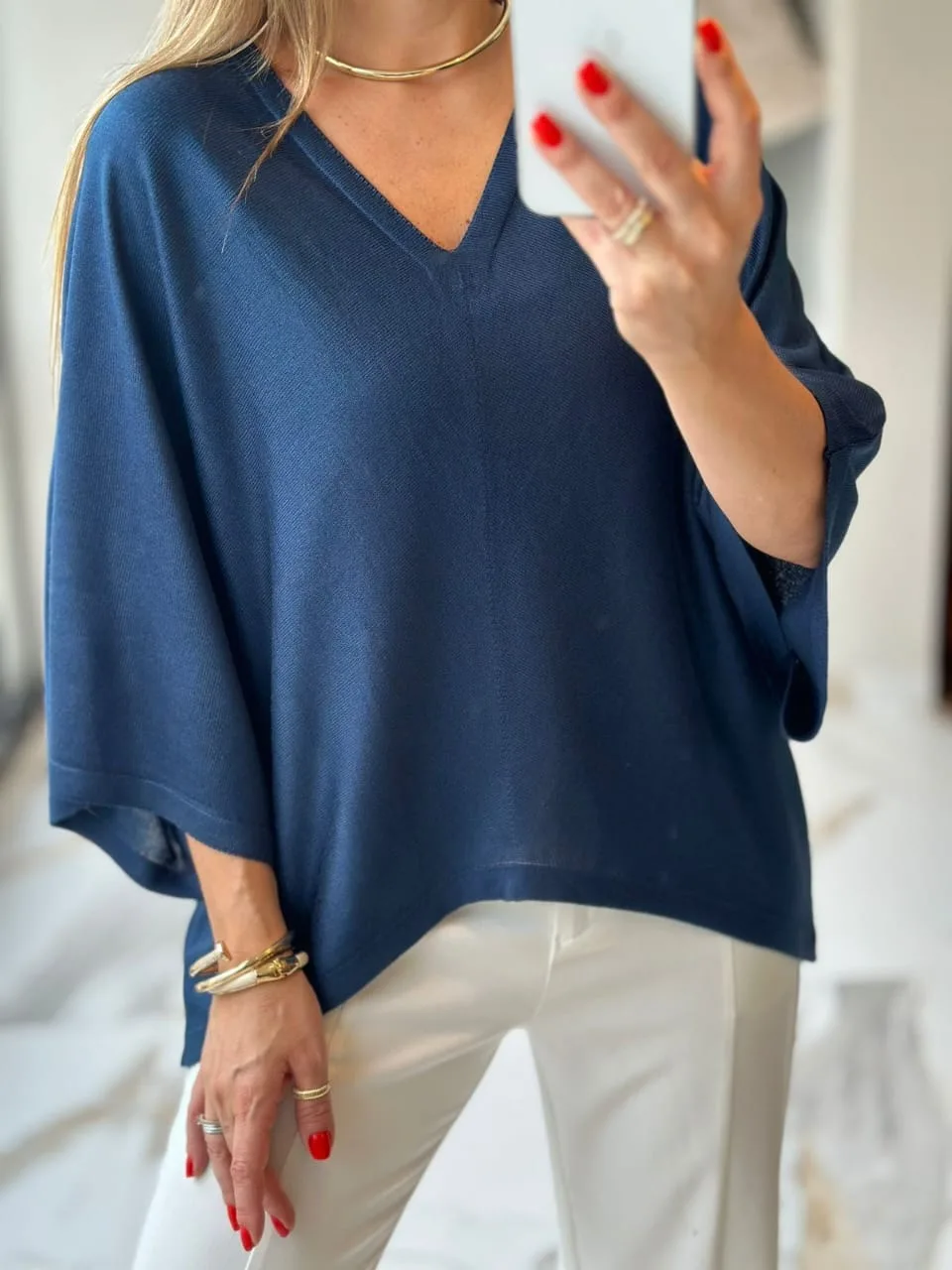 Blusa Feminina Modal Marinho Luna - Rosa Maria